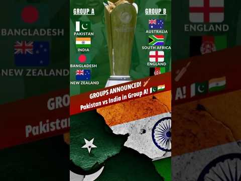 ICC Champions Trophy 2025: Groups Announced! 🏏