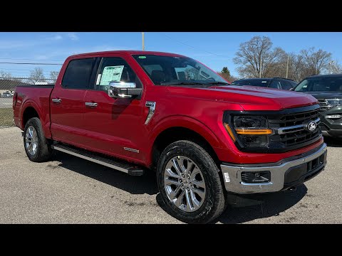 2024 Ford F150 XLT Powerboost FX4 303A Chrome Appearance in Rapid Red Full Walk Around!