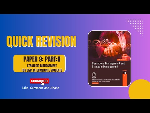 Strategic Management Super Fast Revision - ( Part - 2) | CMA Intermediate Students Must Watch!