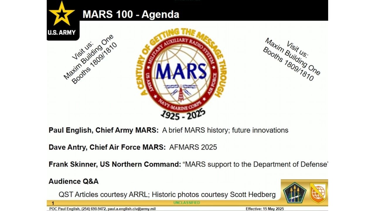 Army MARS 100-Year History and Future Plans