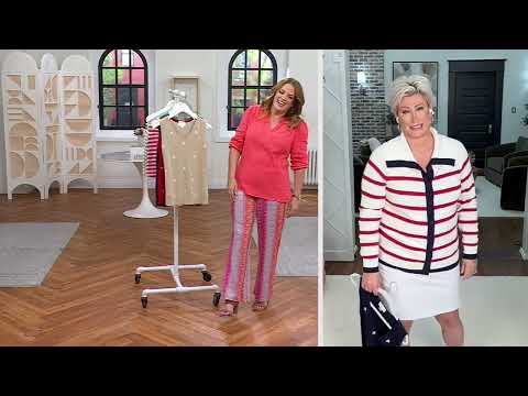Belle by Kim Gravel V-Neck Mini Stars Sweater Tank on QVC