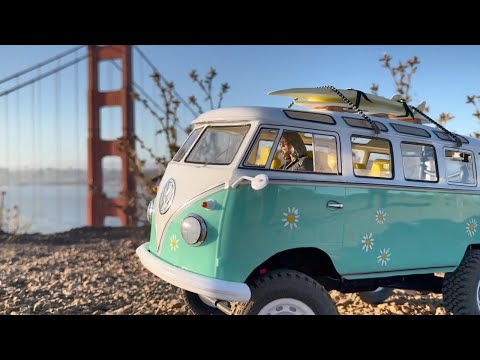 VW Bus T1 at Golden Gate Bridge, San Francisco