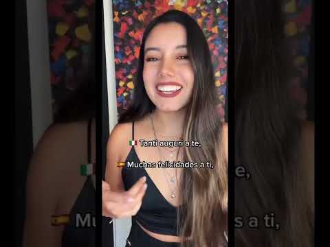 Canción feliz cumpleaños en Italiano 🇮🇹 #shorts