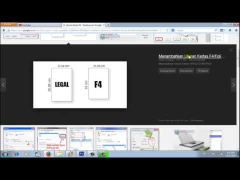cara memunculkan ukuran kertas F4 di photoshop