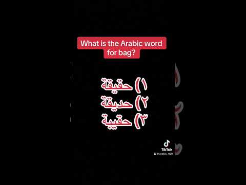 What is the Arabic word for bag? Arabic language for beginners #shorts #arabic #test