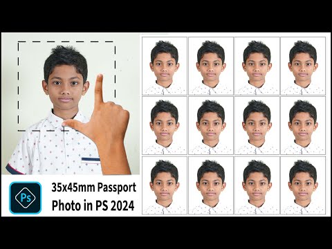 How to Create Passport Size Photo in Photoshop 2024 ||35mm by 45mm passport photo #35x45mm Photo AR