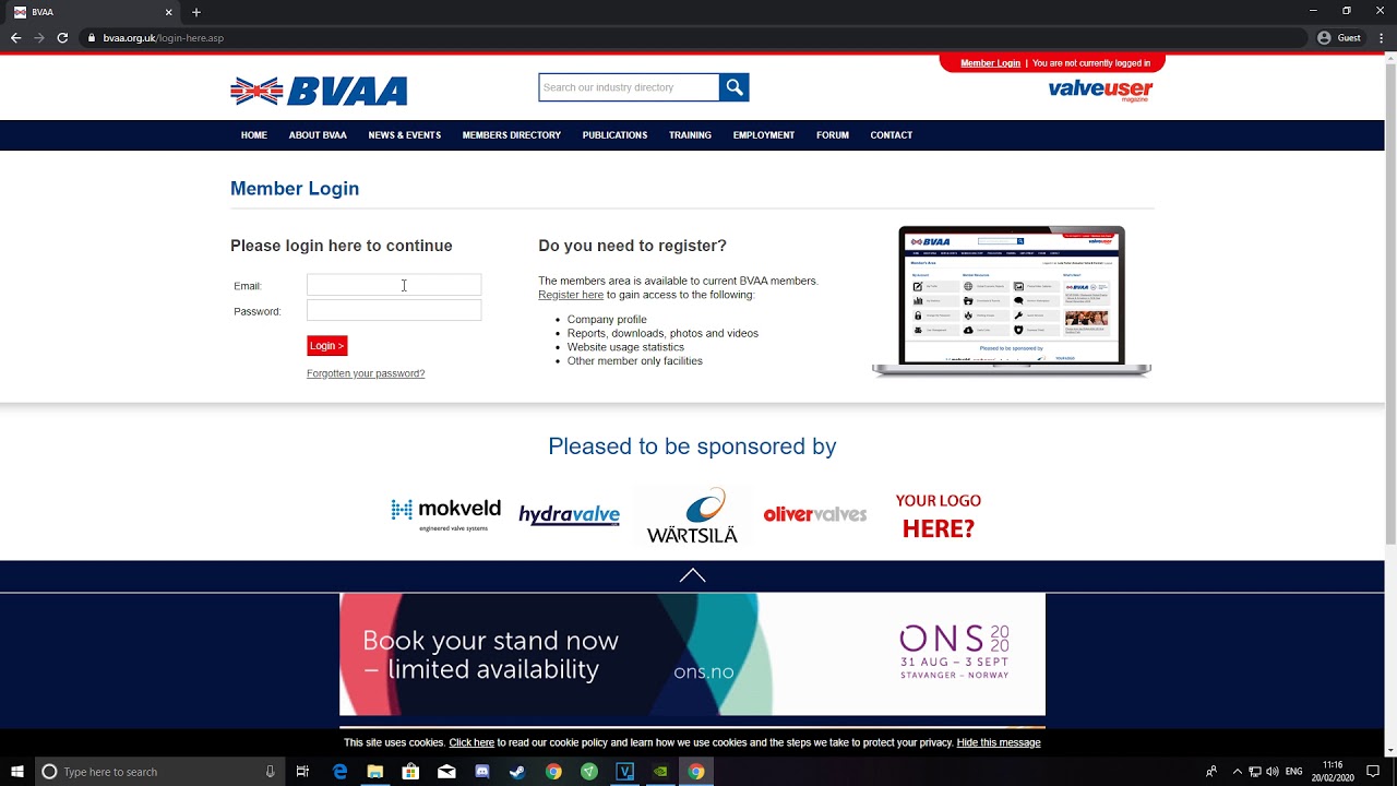 Accessing the BVAA Member Area - Quick Start Guide