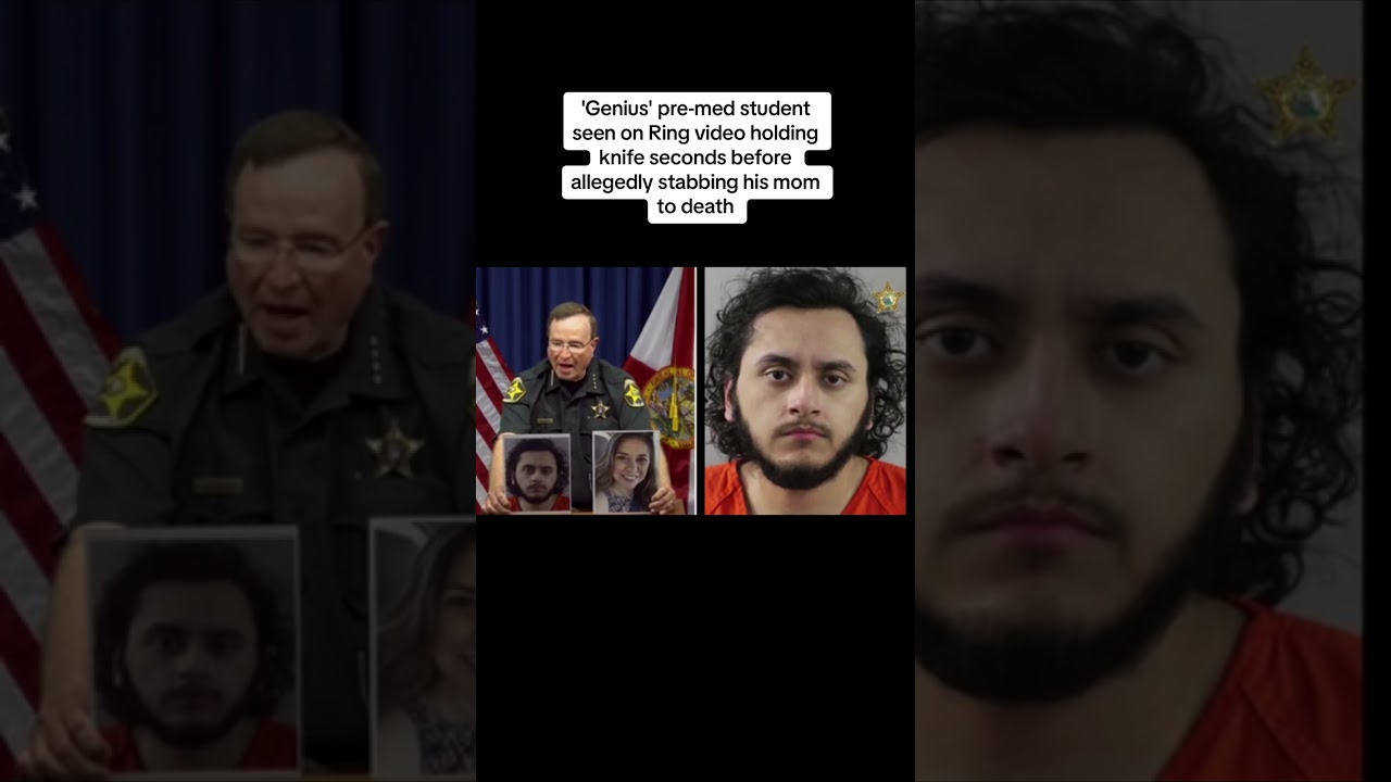 'Genius' pre-med student seen on Ring video holding knife seconds before allegedly stabbing his mom