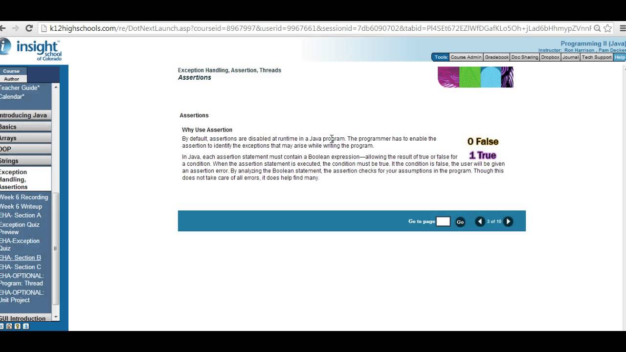 Java Prog Exceptions Handling/Assertions unit