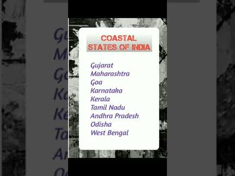 Coastal states of India #noorlearning #shortsfeed