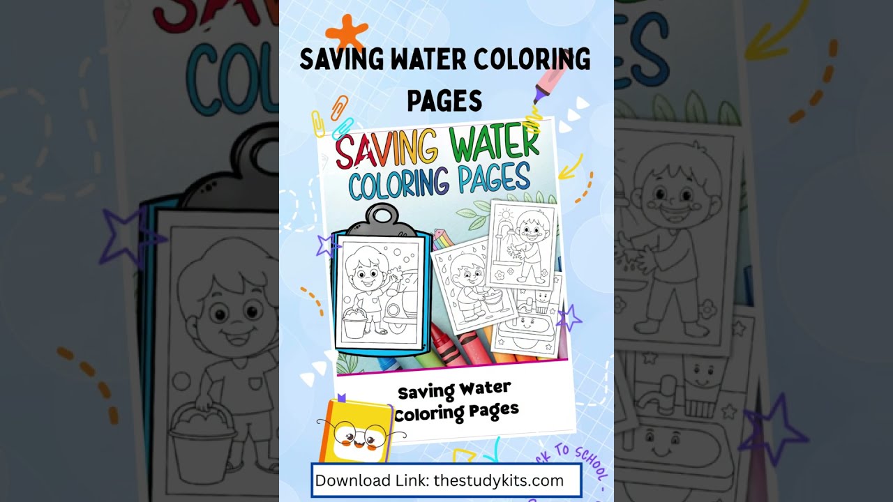 Saving Water Coloring Pages – Fun Save Water Coloring Activities