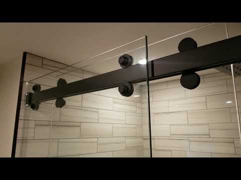 Sliding Shower Door ACTUALLY FRAMELESS #slidingshower #slider