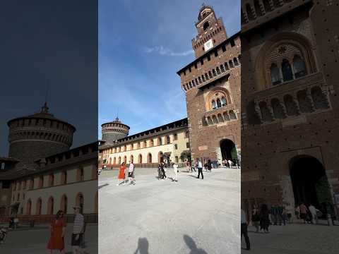 During our walking tour in Milan, we passed through the beautiful Castello Sforzesco! #Italy #travel