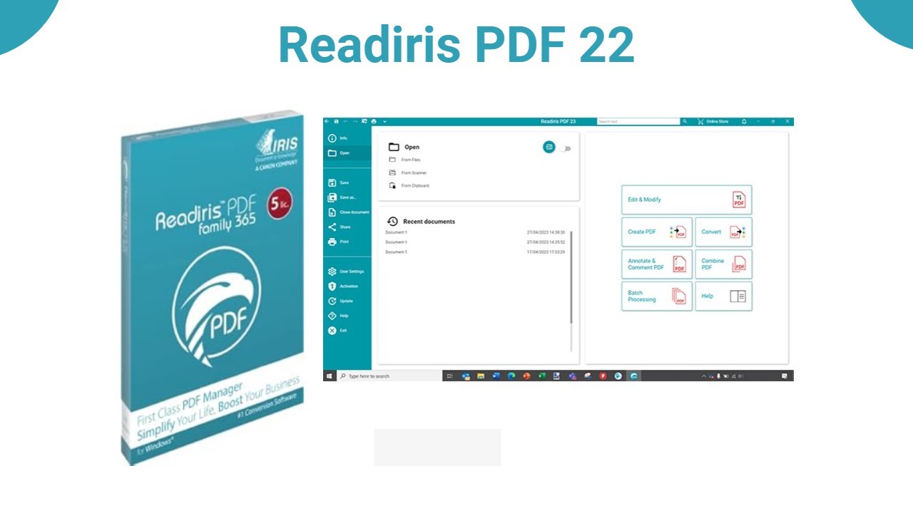 Readiris PDF 22 | PDF creator & converter