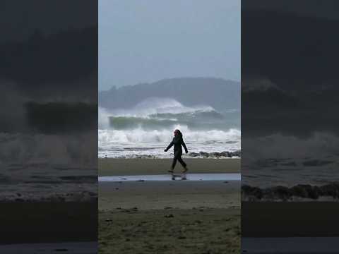 Powerful Storm Waves Slam Tofino Beaches - Vancouver Island Canada