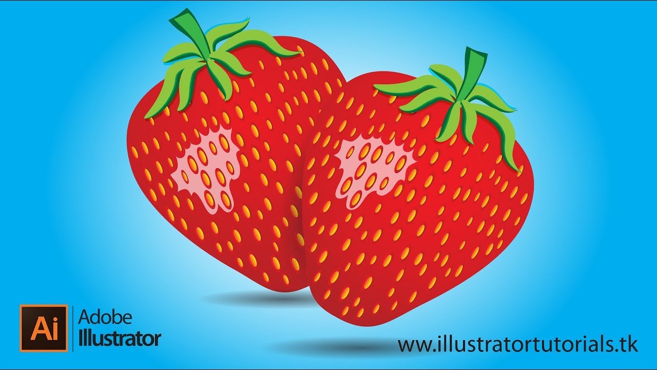 Illustrator how to design a strawberry Vector
