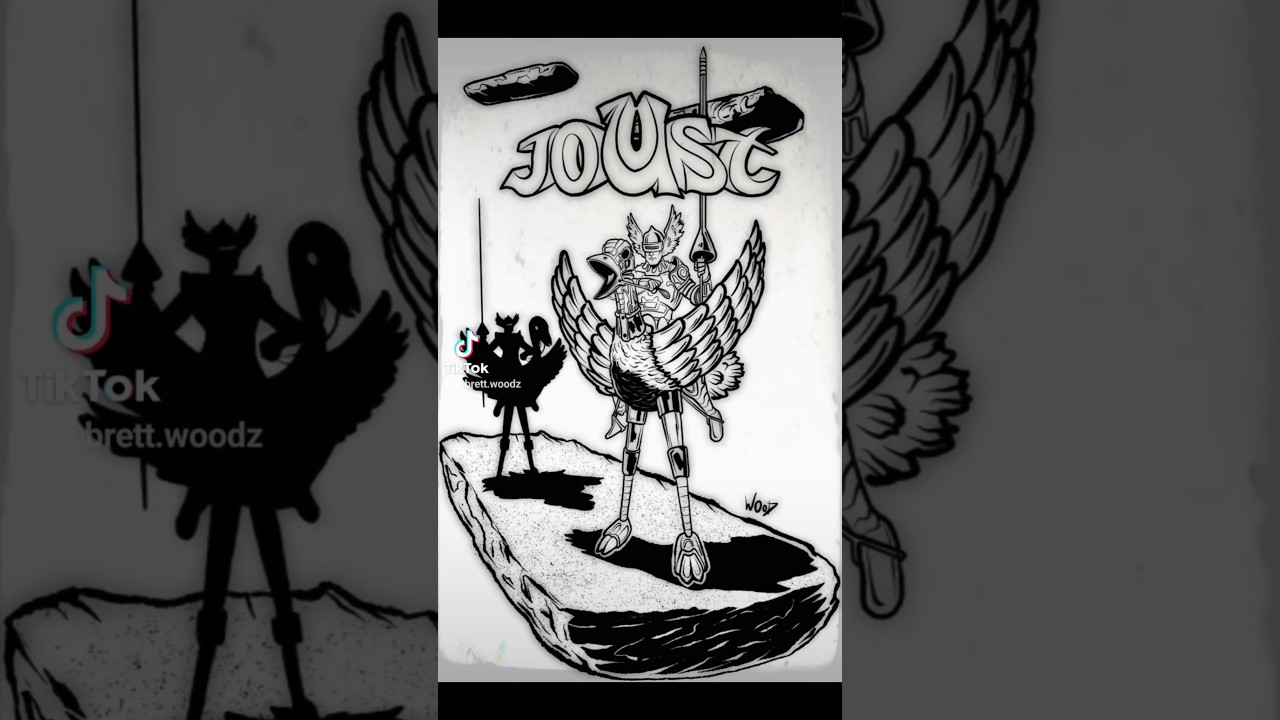 Joust art. #joust #80s #arcade #art #drawing #videogames videog