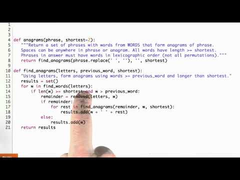 Learn Anagrams Solution Design of Computer Programs - Mind Luster