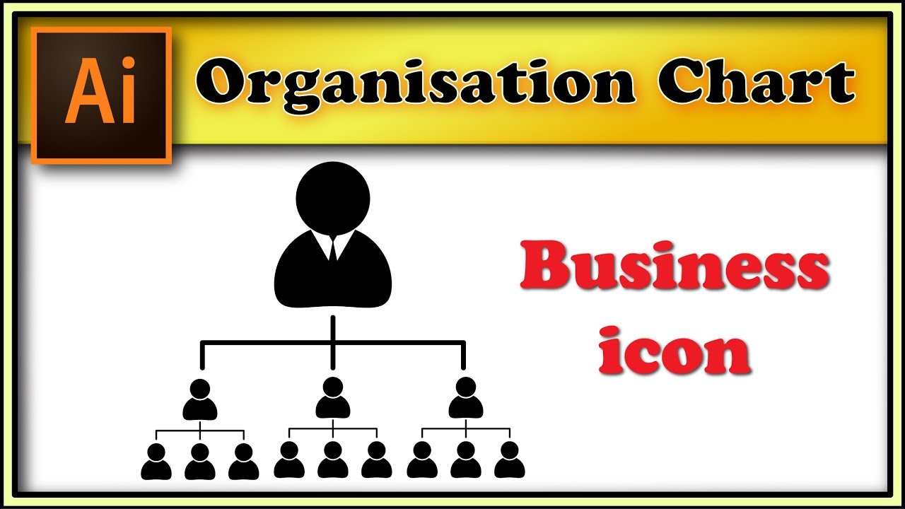 👨‍💼👩‍💼🤵Organisation chart, company structure - Adobe Illustrator tutorial