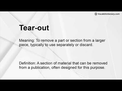 Tear-out Meaning