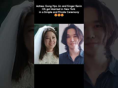Actress Gong Hyo Jin and Singer Kevin Oh got married in New York 😍😍😍#gonghyojin#kevinoh#kdrama#viral