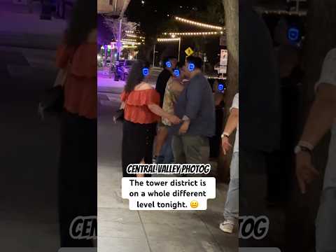 The #towerdistrict is on a whole different level tonight. 😐 #youtubeshorts #559 #california #fresno