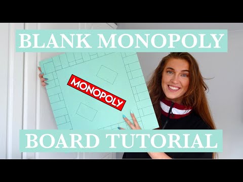 Blank Monopoly Board Tutorial | DIY | Kira Goode
