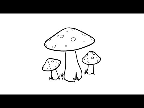How to Draw a Simple Mushroom | Step-by-Step Lesson