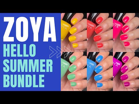 Zoya Nail Polish Review & Swatches | Hello Summer Bundle | 2022