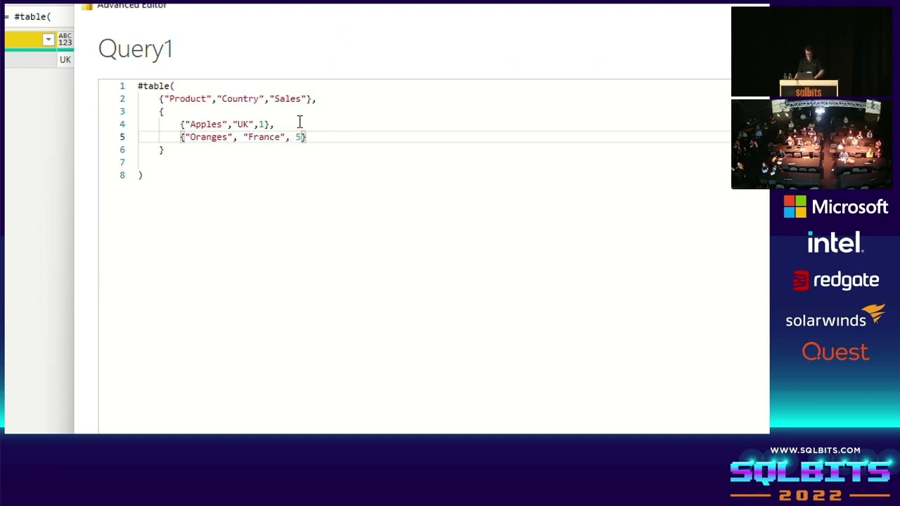 Creating Tables In Power Query And M Using #table()