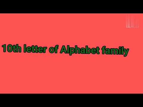 "J" 10th letter of Alphabet family/#short