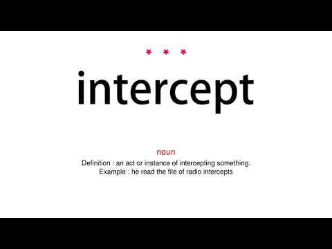 How to pronounce intercept - Vocab Today