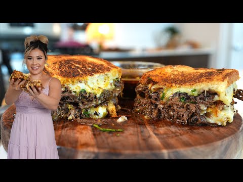 YOU HAVE TO TRY THIS DISNEYLAND INSPIRED BEEF BIRRIA TOASTED CHEESE SANDWICH | GRILLED CHEESE