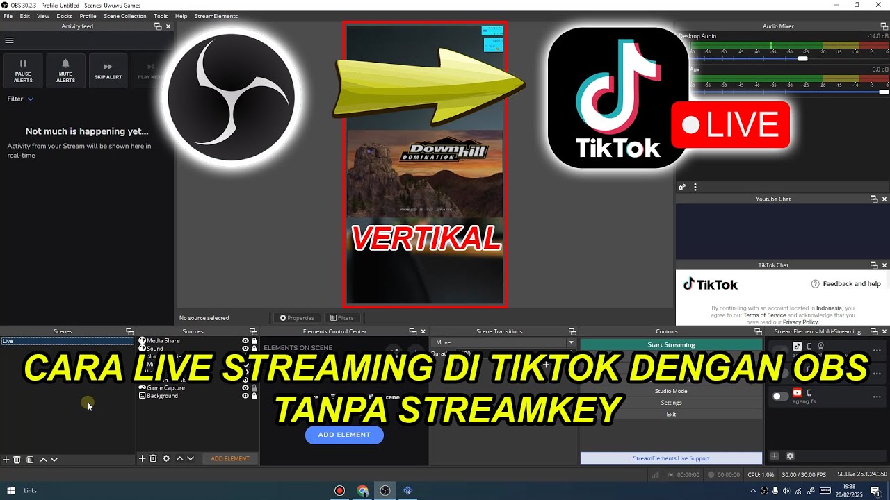 Tutorial How to Live Stream on TikTok With OBS Without Streamkey