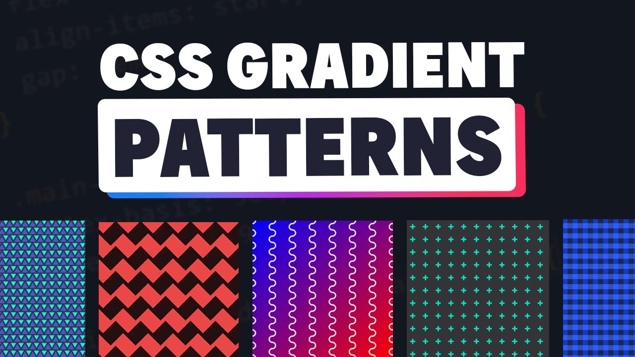Create amazing patterns using CSS gradients