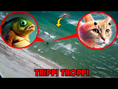 DRONE CATCHES TRIPPI TROPPI TROPPA TRIPPA ON THE BEACH EATING SOMEONE! | ITALIAN BRAIN ROT
