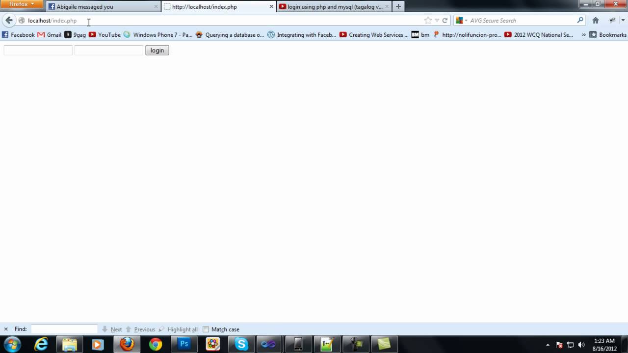 login using php and mysql (tagalog version) - part 2