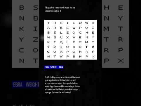 hidden message puzzle
