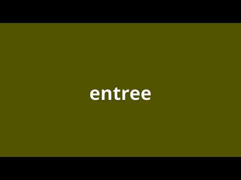 what is the meaning of entree.