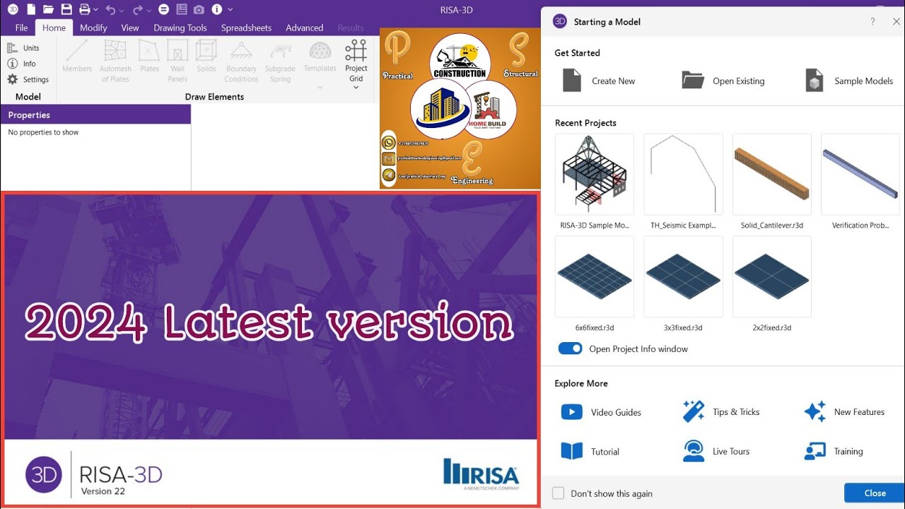RISA 3D 2024 OVERVIEW (LATEST VERSION RELEASE) @PracticalStructuralEngineering