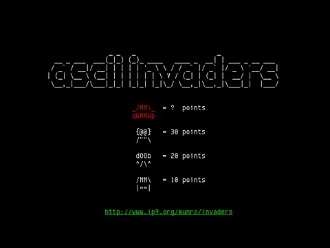 Ascii-Invaders, Space Invaders clone