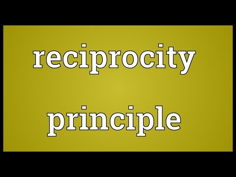 Reciprocity principle Meaning