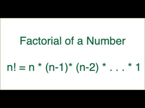 how to find factorial of a number