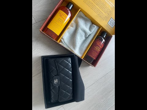 VINTAGE CHANEL CLASSIC FLAP WALLET in LAMBSKIN - LEATHER CARE