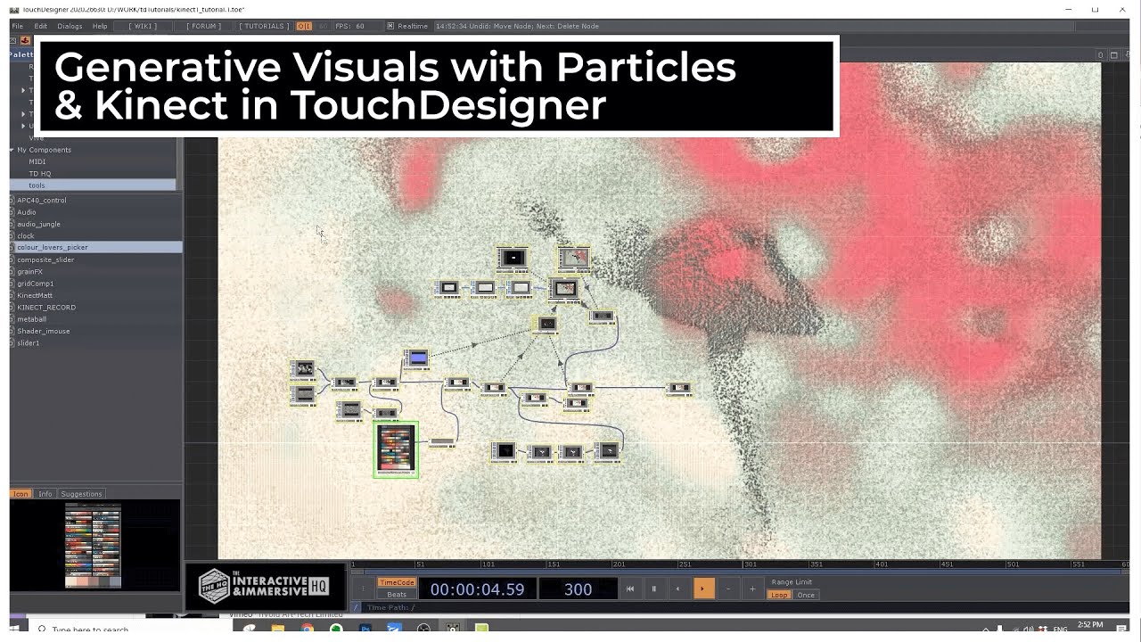 Generative Visuals with Particles & Kinect: TouchDesigner Tutorial 028