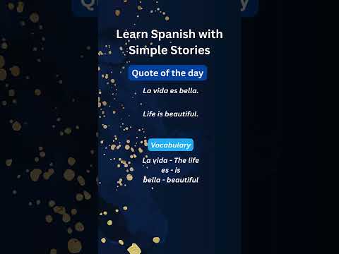 🌟 Quote of the Day: La vida es bella | Learn Spanish #SpanishQuotes #LearnSpanish