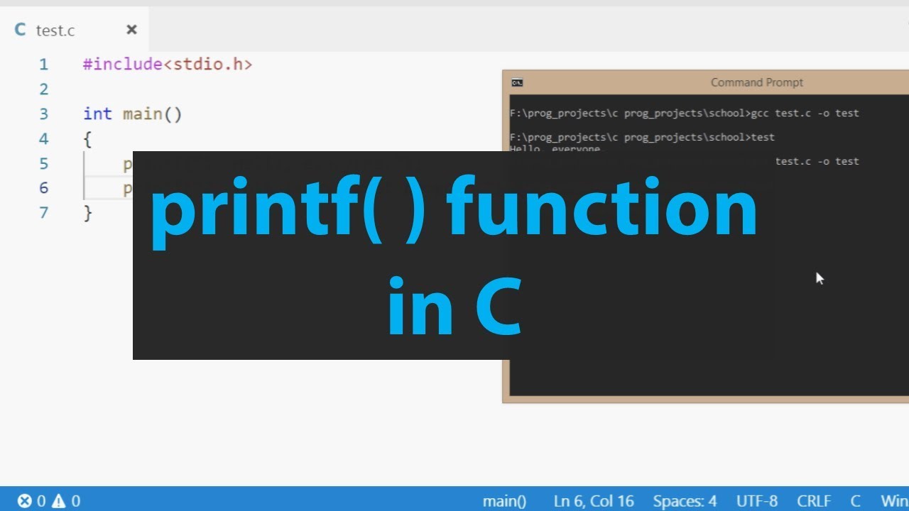 printf function in C Programming | Beginners Tutorial