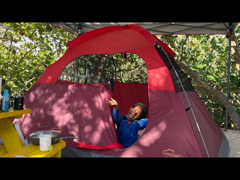 CAMPING EPISODE 01(MALAEKAHANA BEACH CAMPGROUND)#asmr #hawaii#camping