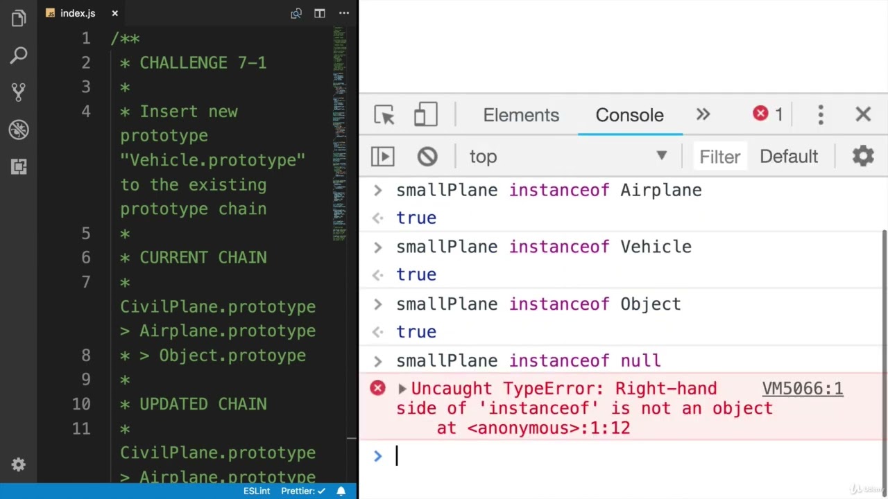 JavaScript OOP 021 LECTURE   instanceof and typeof in the Prototype Chain