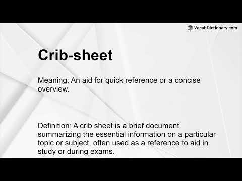 Crib-sheet Meaning